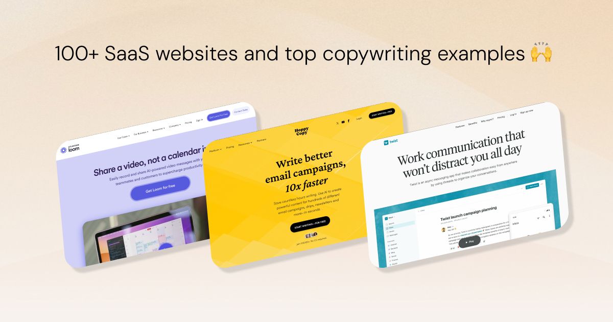 100+ SaaS Landing Page Examples with Copywriting Tips